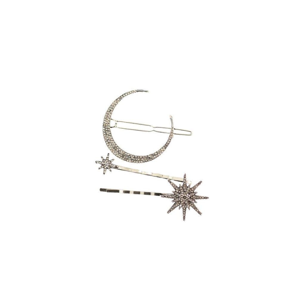 Silver Moon and Stars Slide Clips - Add a Touch of Magic to Your Hair ...